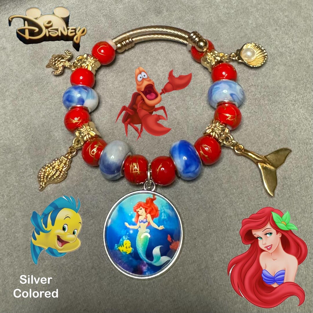 PRINCESS ARIEL the Little Mermaid Gold Elastic Multi-twisted Cable ...