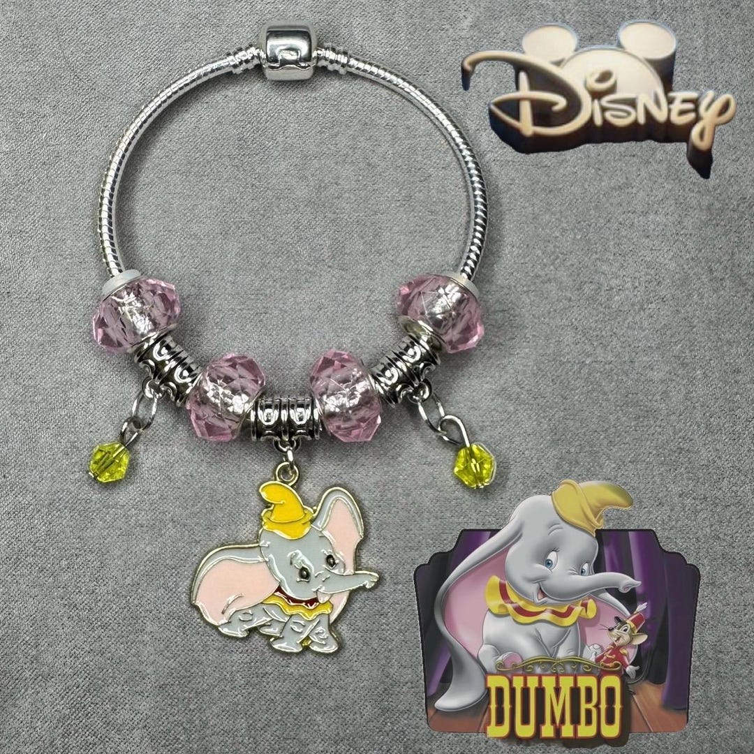 DUMBO the Flying Elephant 18cm Silver Snake Pandora Chain Charm ...