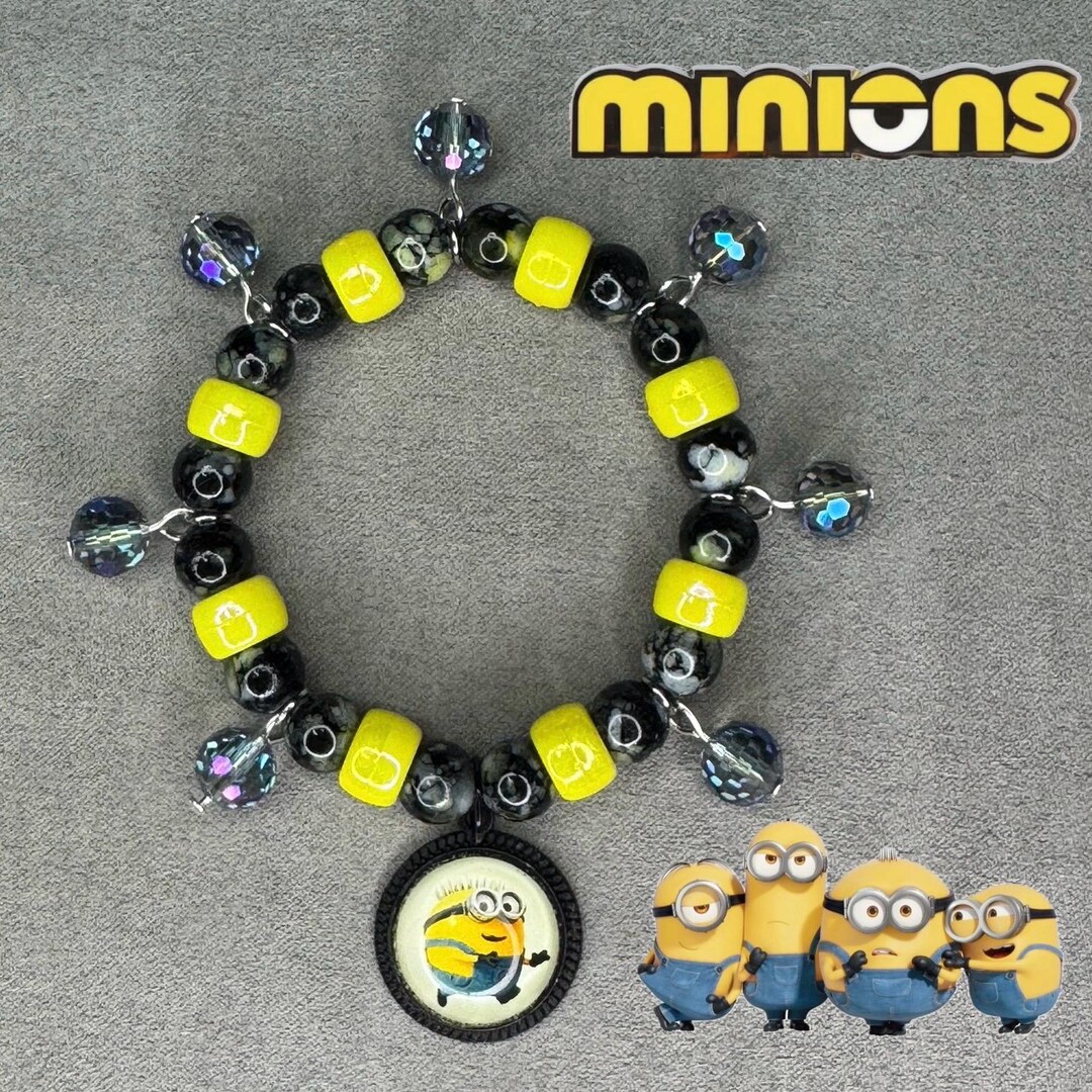 MINIONS Bob DESPICABLE ME Inspired 17cm Thin Black Spring Stretchy ...
