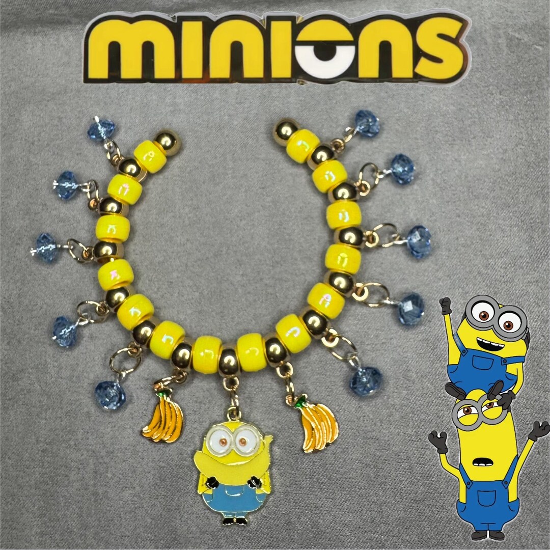 MINIONS Bob with Bananas DESPICABLE ME Inspired Gold Open Cuff Bangle ...