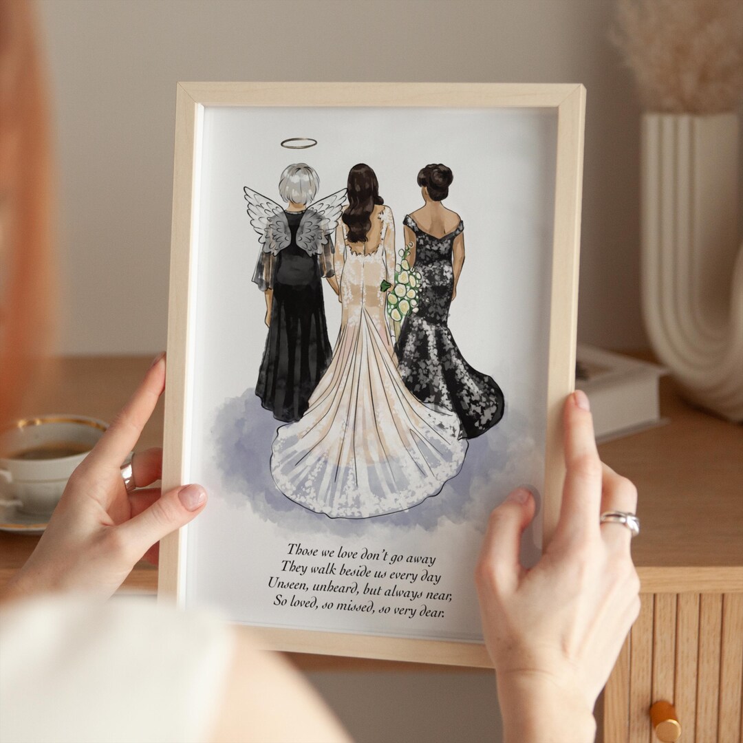 Custom Generational Wedding Portrait Gift for the Mother of the Bride ...