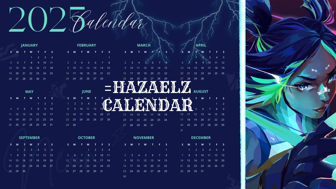 Valorant, Neon Calendar - Etsy