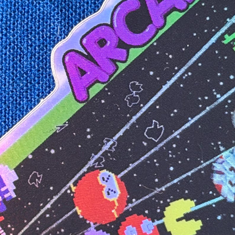 ARCADE Quarters 1980’s Art Holographic Die-cut Sticker - Etsy UK