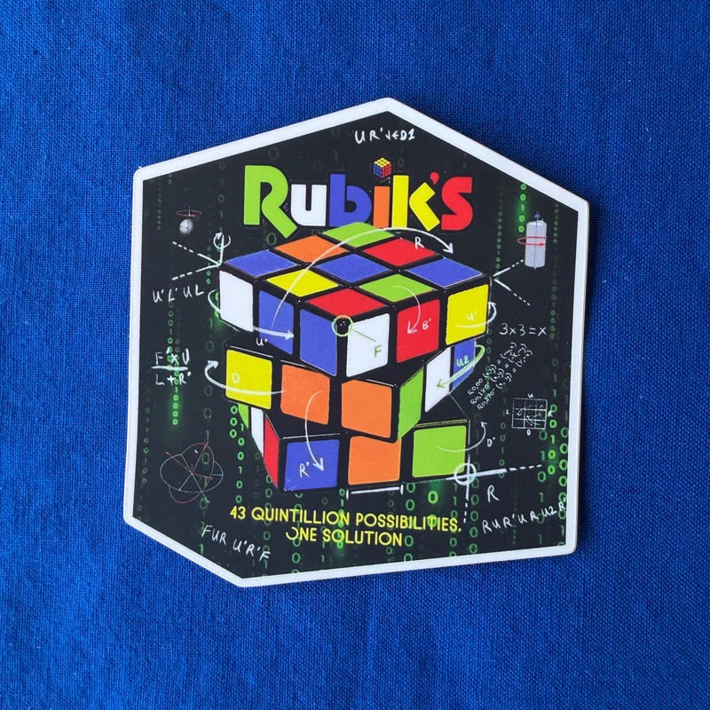 Rubiks Cube Stickers - Etsy