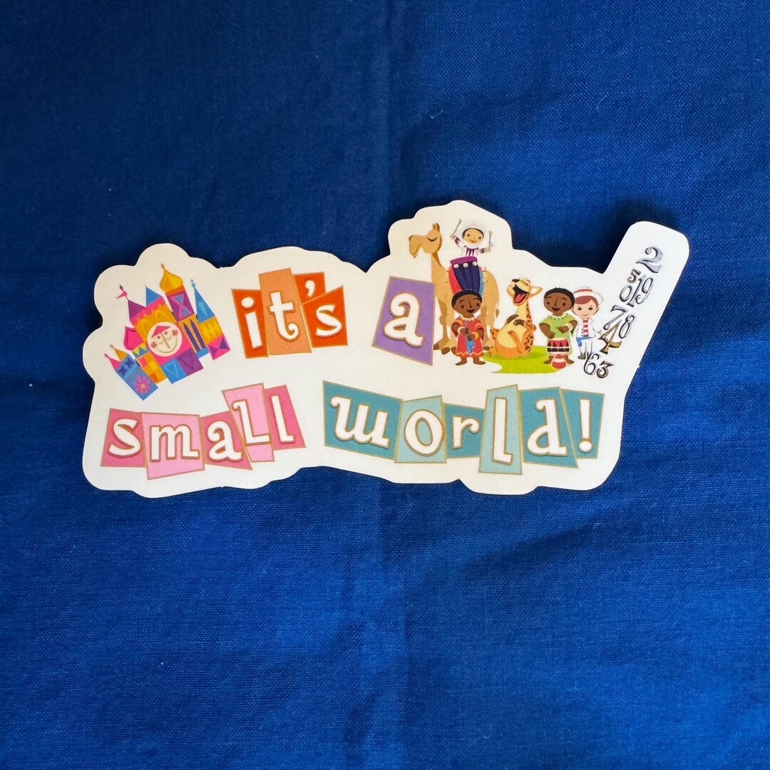 DISNEY It’s a Small World Die-cut Vinyl Matte Sticker - Etsy