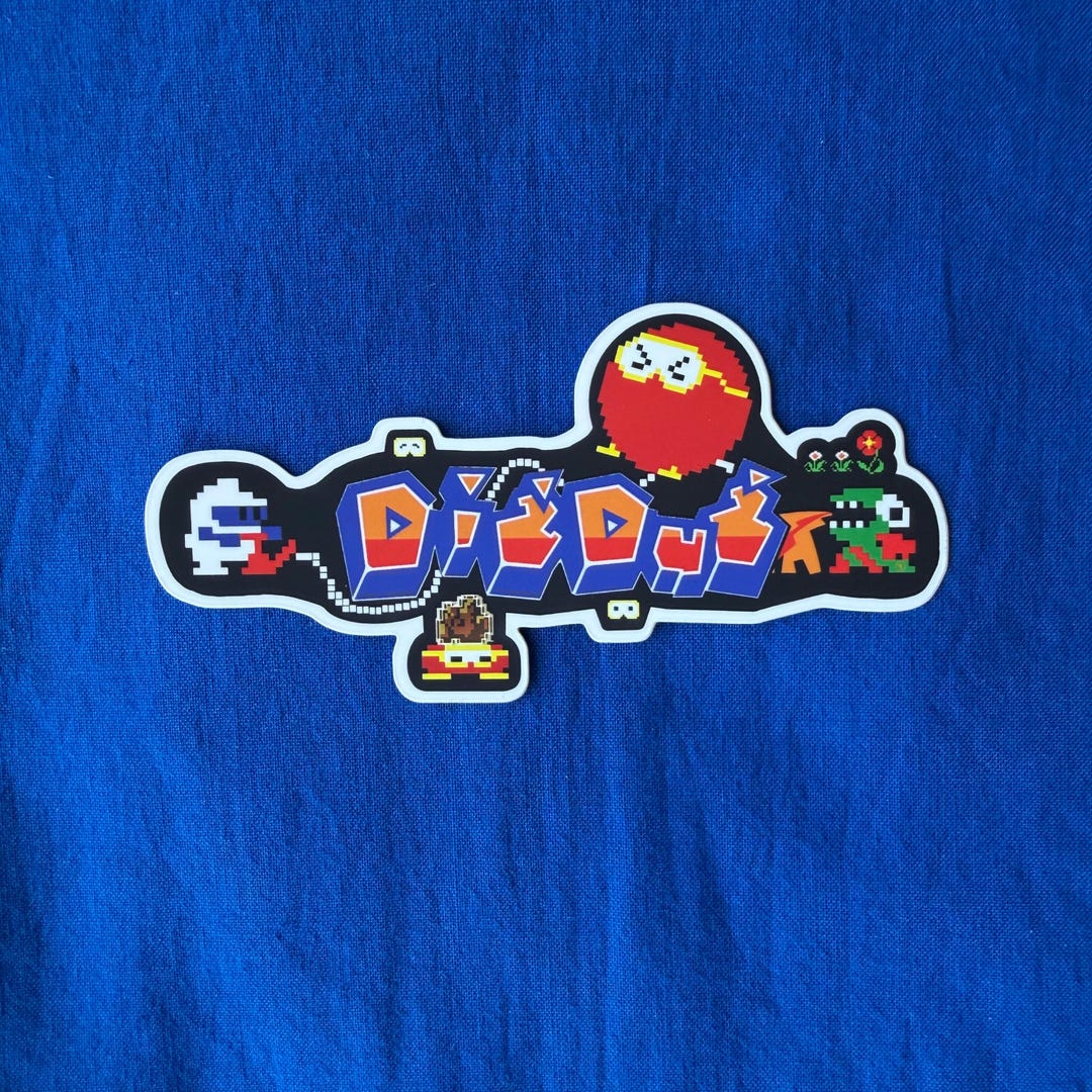 ARCADE Dig Dug Arcade Newly Revised Die-cut Matte Vinyl Sticker - Etsy