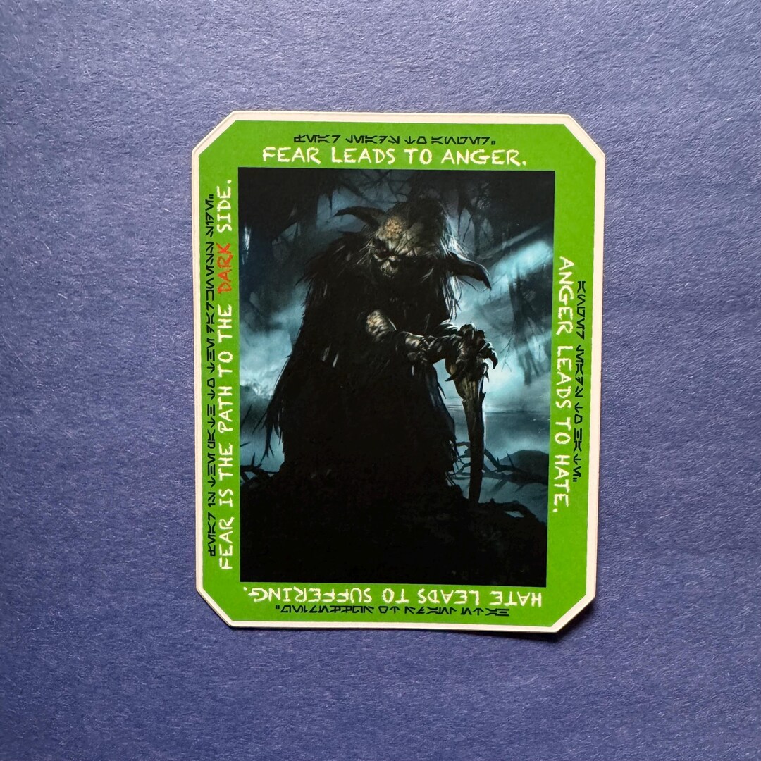 STAR WARS Yoda Darkside Die-cut Vinyl Matte Sticker - Etsy