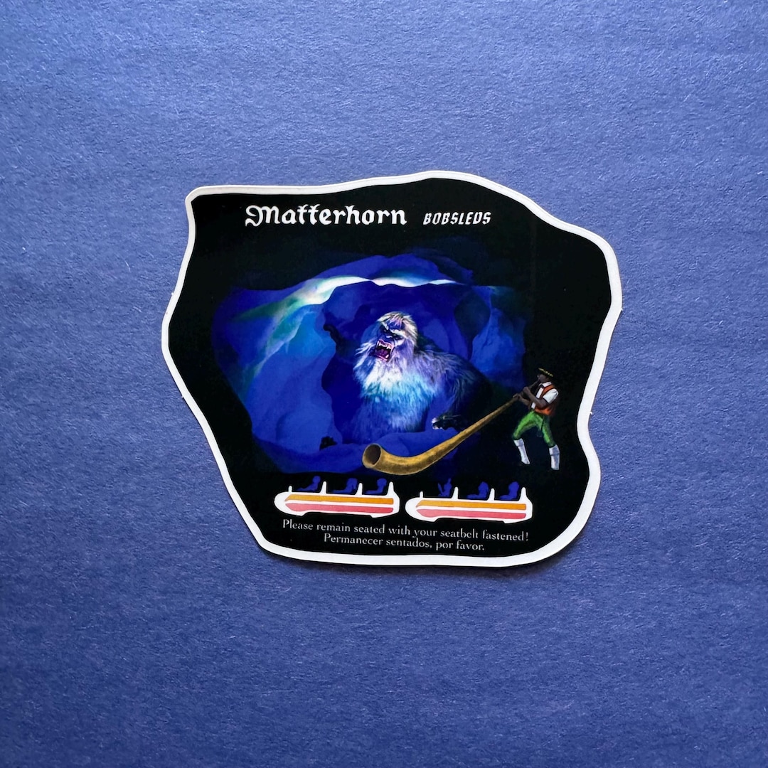 DISNEY Matterhorn Bobsleds Ride Die-cut Vinyl Matte Sticker - Etsy