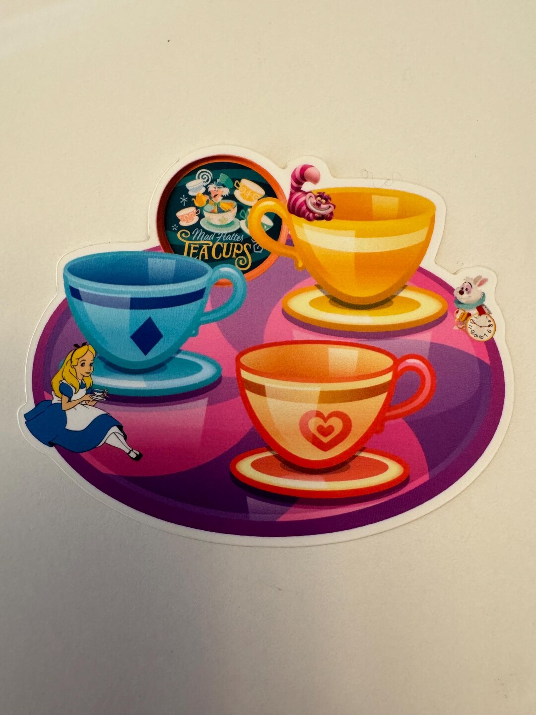 Alice Mad Hatters Tea Cups Ride Die-cut Vinyl Matte Sticker - Etsy