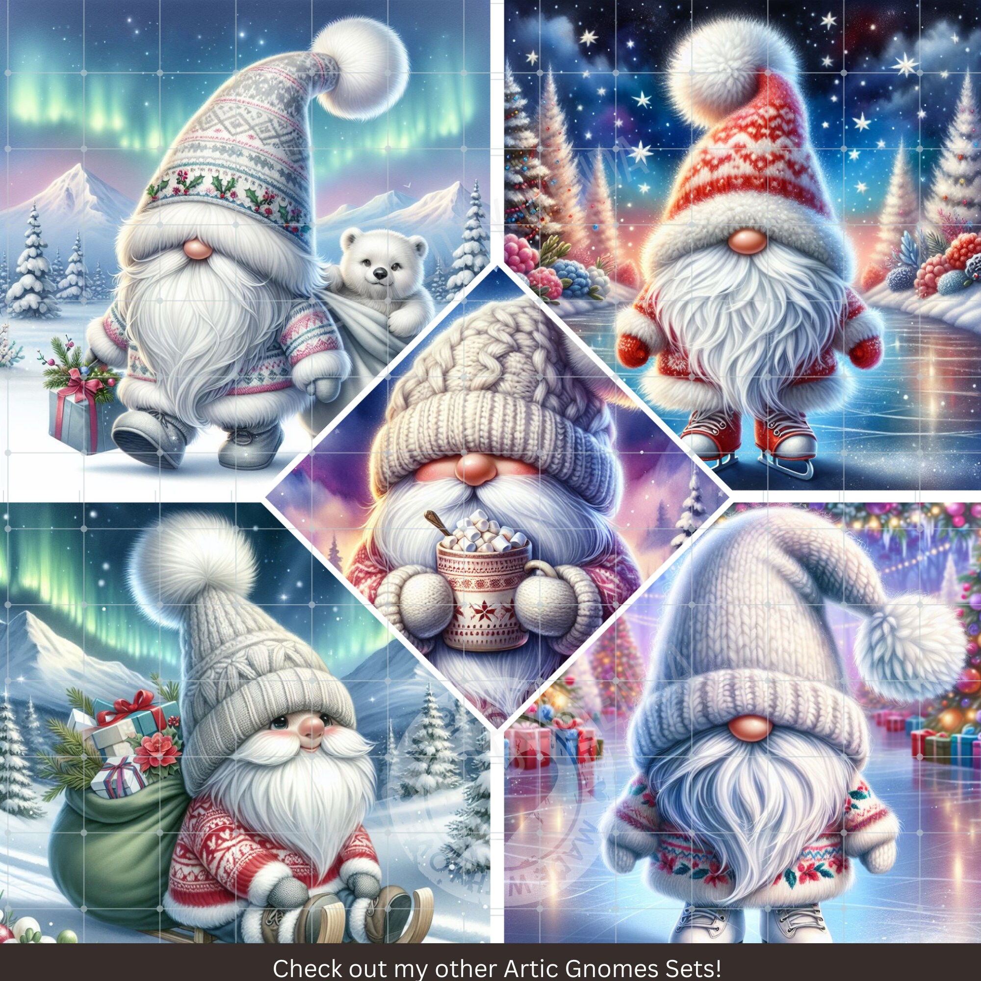 5 PRINTABLE Winter Garden Gnome, Download Garden Gnome, Posters for ...