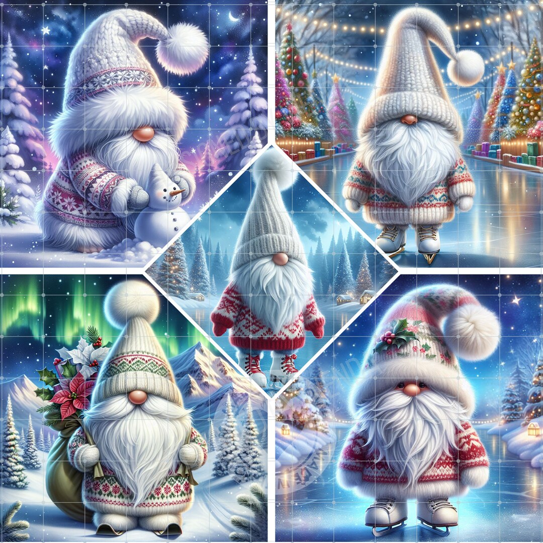 5 PRINTABLE Winter Garden Gnome, Download Garden Gnome, Posters for ...