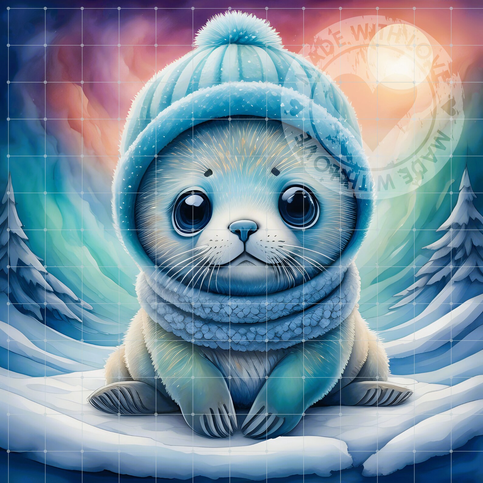 5 Baby Seal Digital Download Bundle Adorable Images Animal Art Crafts ...