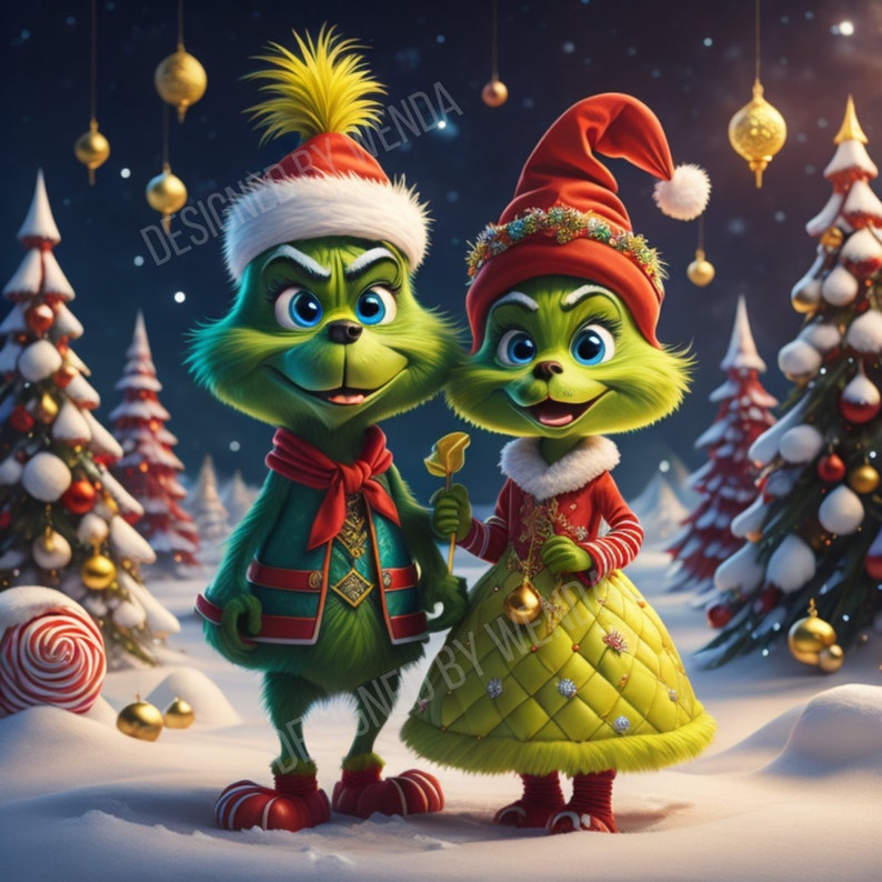 5 Grinch Family Album Digital Download, High Quality PNG, Digital ...