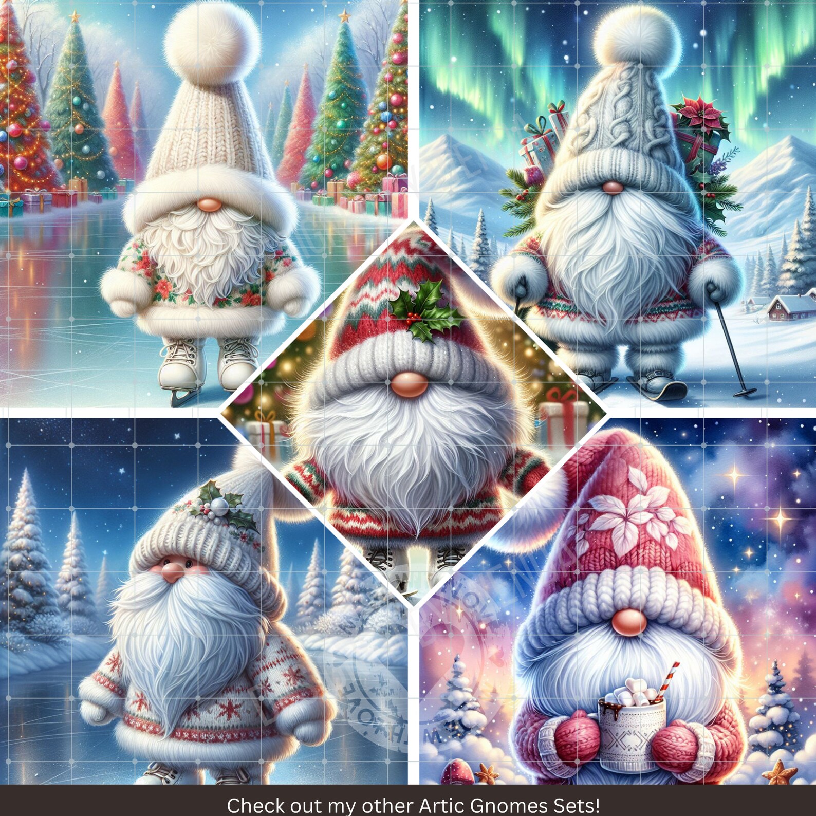 5 PRINTABLE Winter Garden Gnome, Download Garden Gnome, Posters for ...