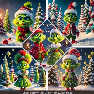 5 Grinch Family Album Digital Download, High Quality PNG, Digital ...