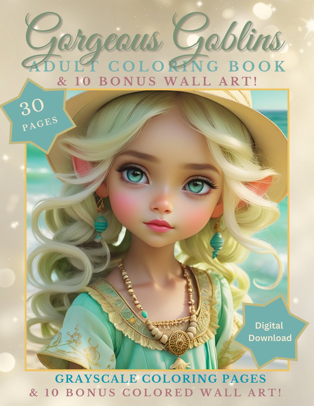 30 Gorgeous Goblin Kids Adult Coloring Pages, Fairies Coloring Book ...