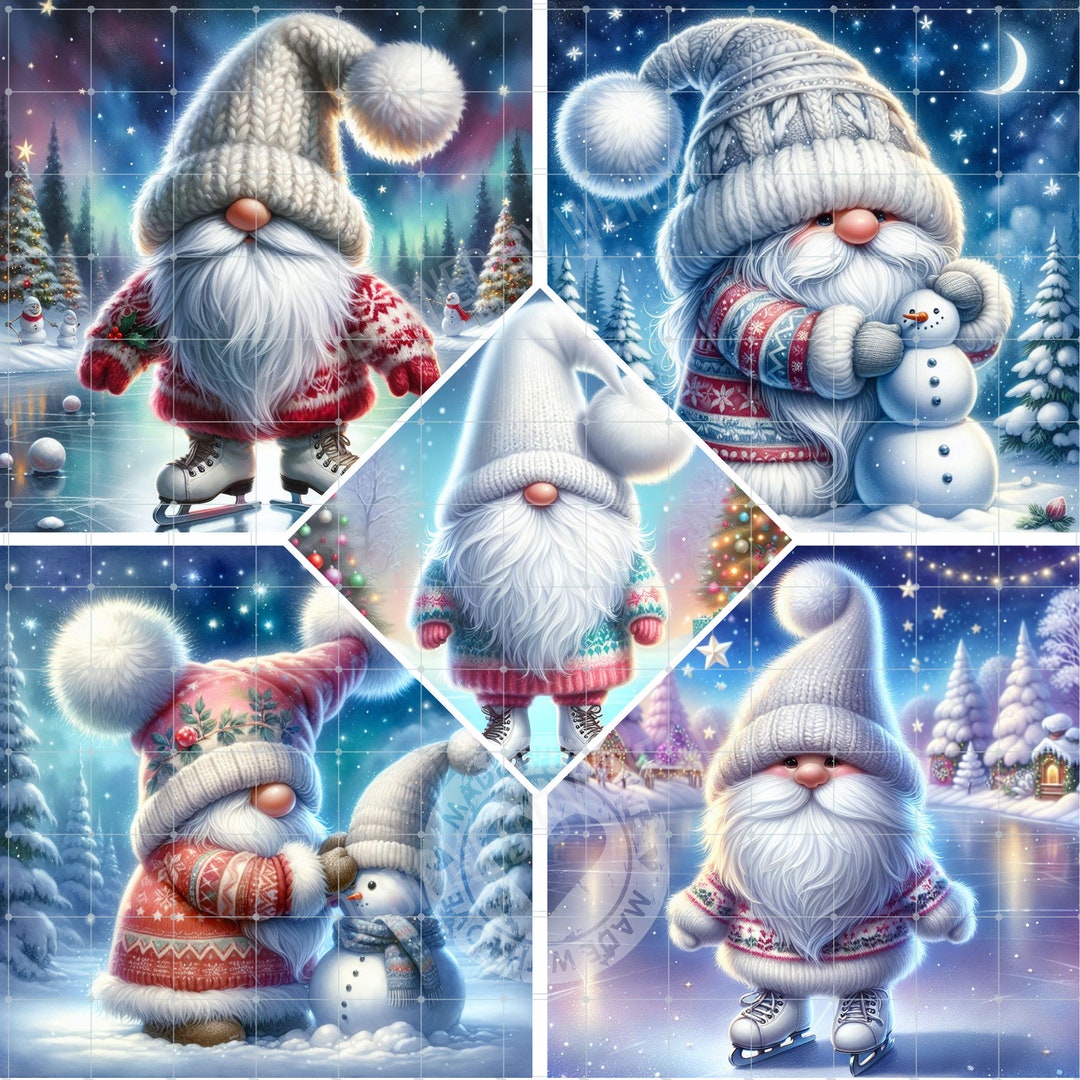 5 PRINTABLE Winter Garden Gnome, Download Garden Gnome, Posters for ...