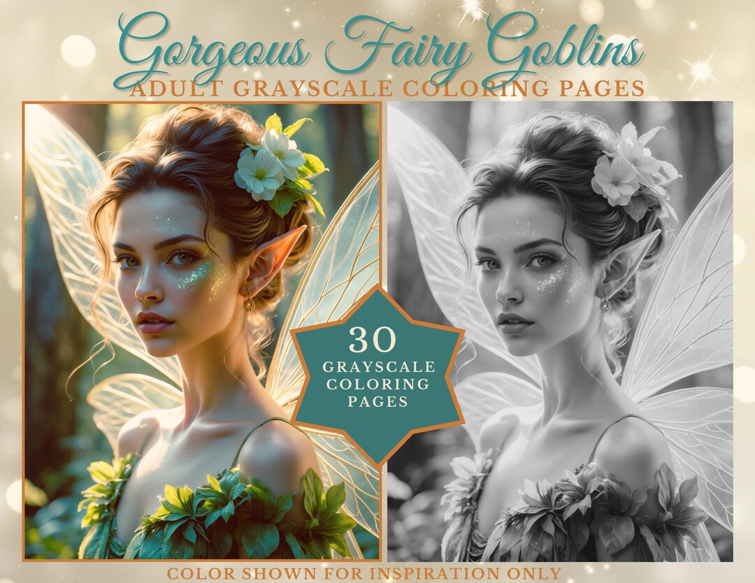 30 Gorgeous Fairies Goblins Coloring Pages, Fairies Coloring Book ...
