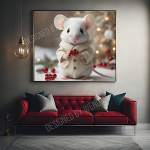 5 PRINTABLE Christmas Mouse Set 1, Digital Download, Cute Mice ...