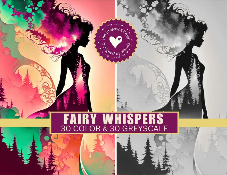 Fairy Whispers Fantasy Art Print for Junk Journaling, Scrapbooking ...