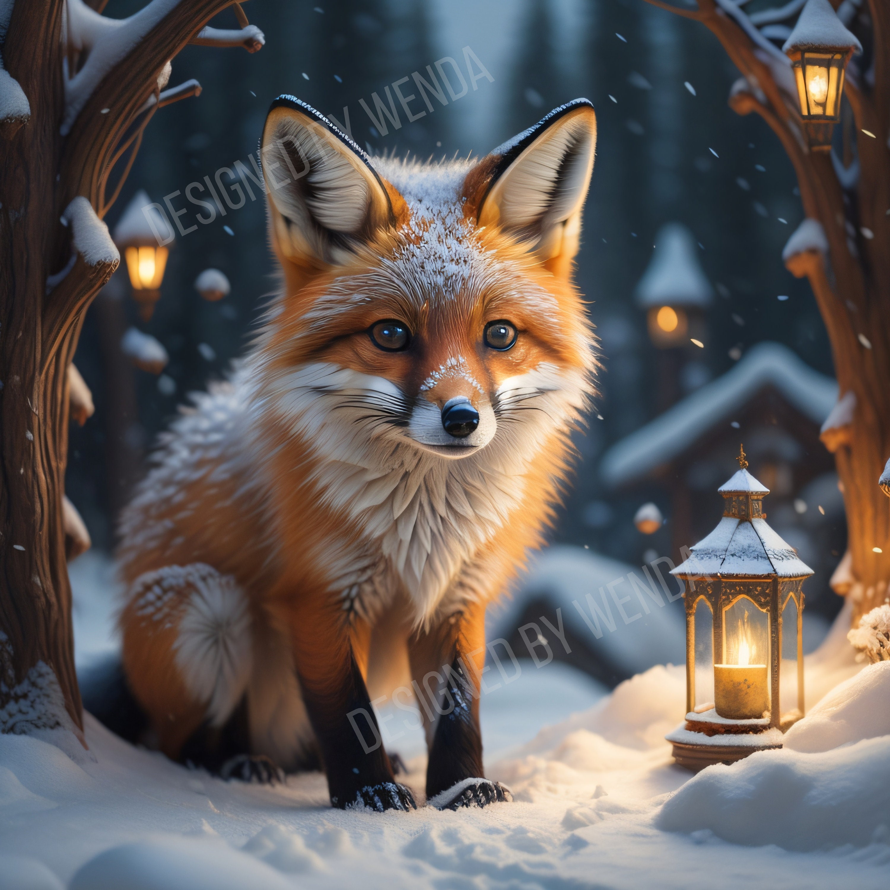 4 Woodland Baby Fox Animals Nursery Print Set 2, Includes Digital Art ...