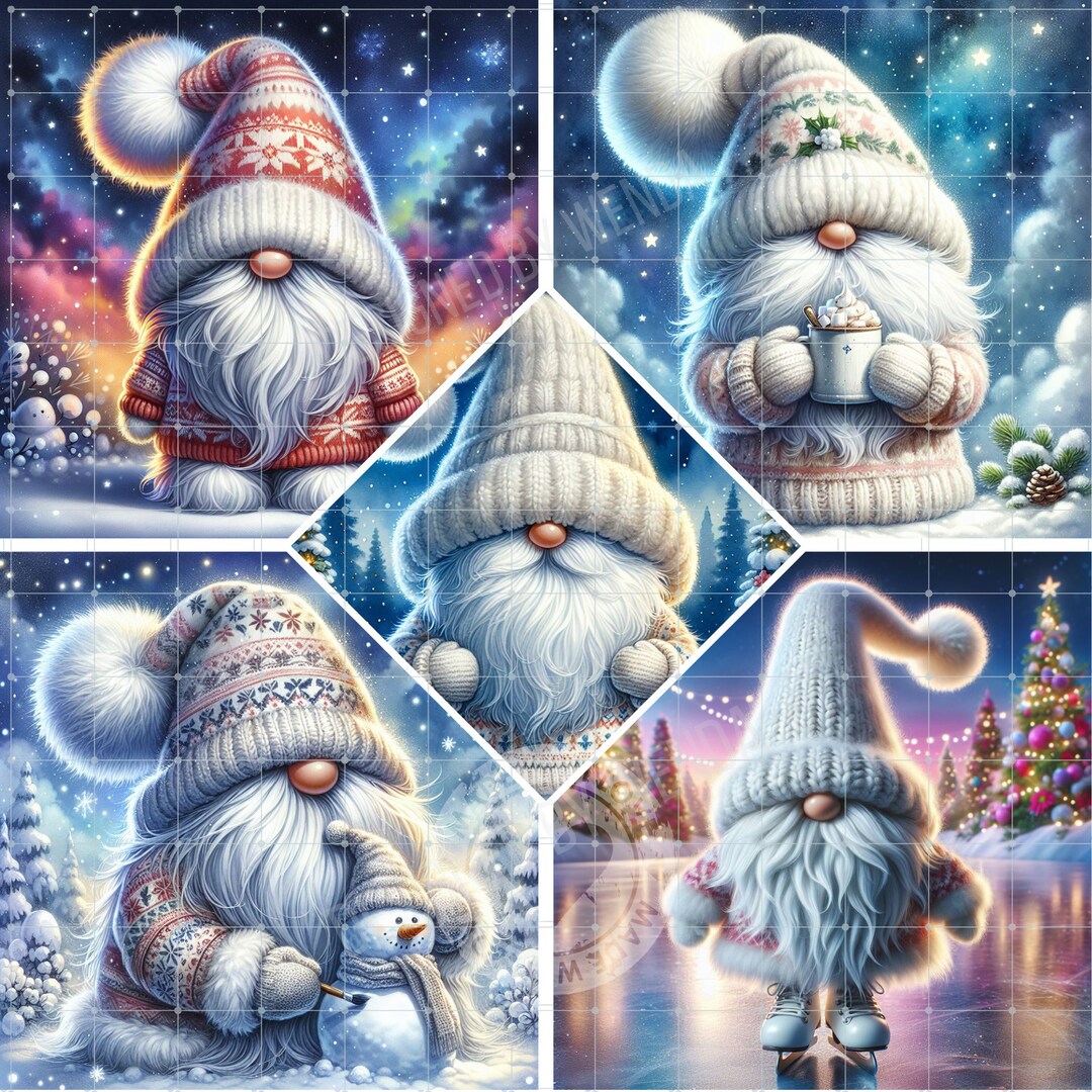 5 PRINTABLE Winter Garden Gnome, Download Garden Gnome, Posters for ...
