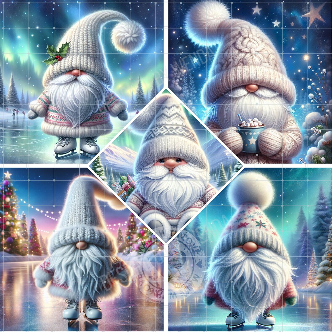 5 PRINTABLE Winter Garden Gnome, Download Garden Gnome, Posters for ...