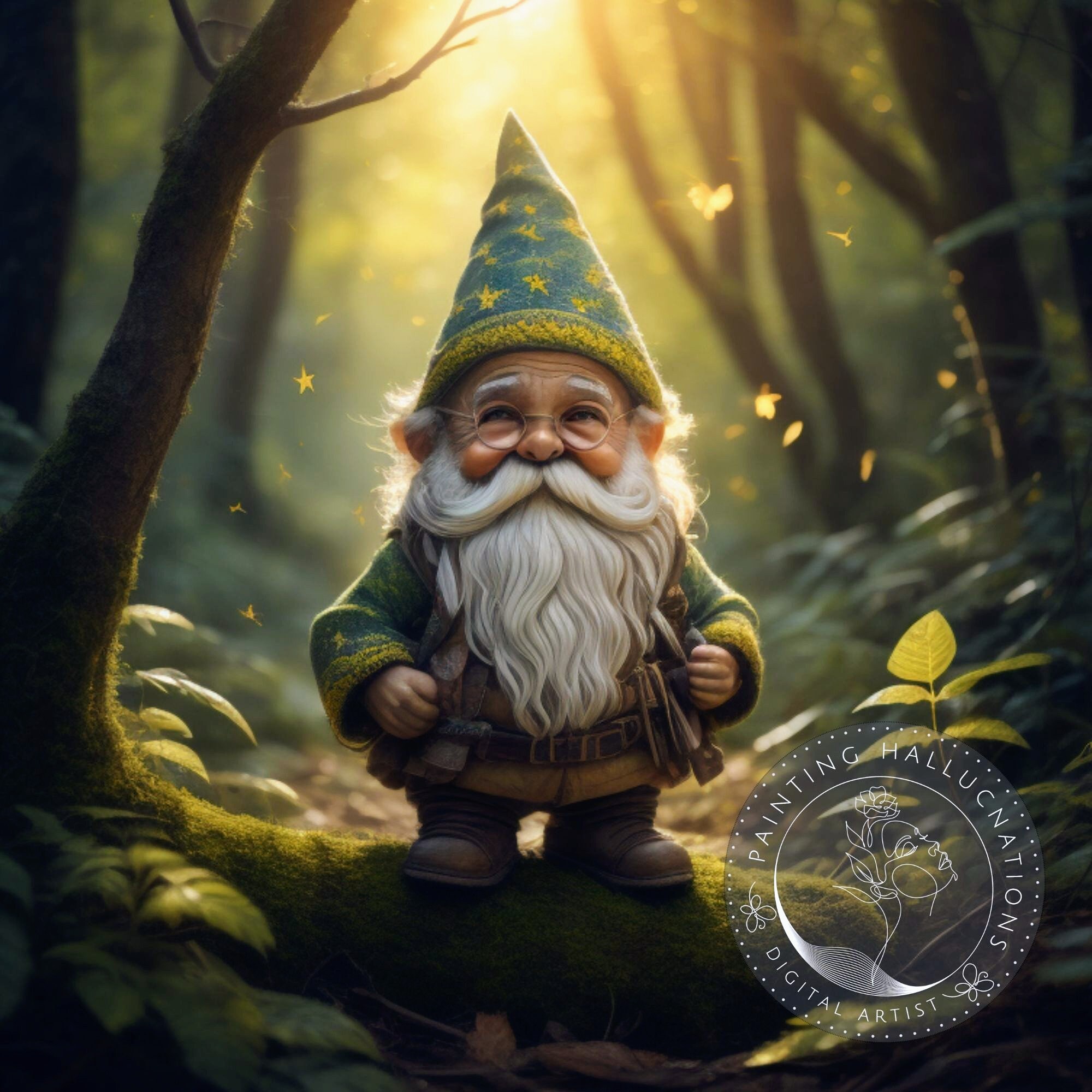 5 PRINTABLE Woodland Garden Gnome, Fantasy Land Garden Gnomes, Poster ...