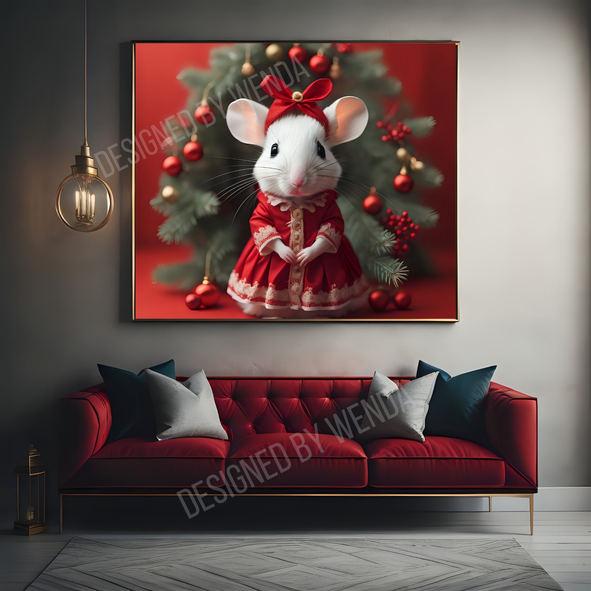 5 PRINTABLE Christmas Mouse Set 2: Digital Download for Cute Mice ...