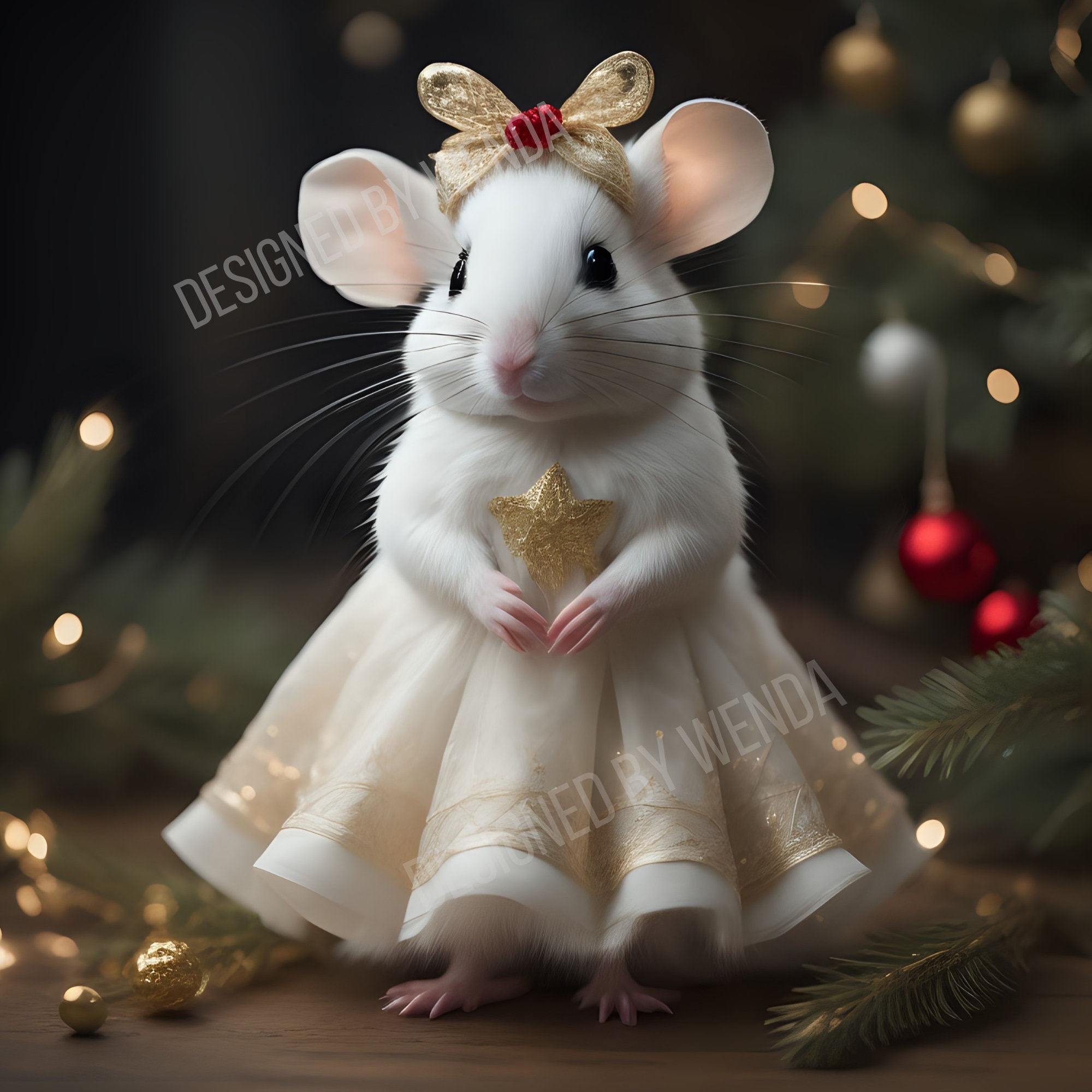 5 PRINTABLE Christmas Mouse Set 2: Digital Download for Cute Mice ...
