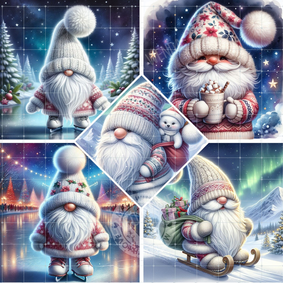 5 PRINTABLE Winter Garden Gnome, Download Garden Gnome, Posters for ...