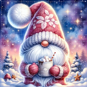 5 PRINTABLE Winter Garden Gnome, Download Garden Gnome, Posters for ...