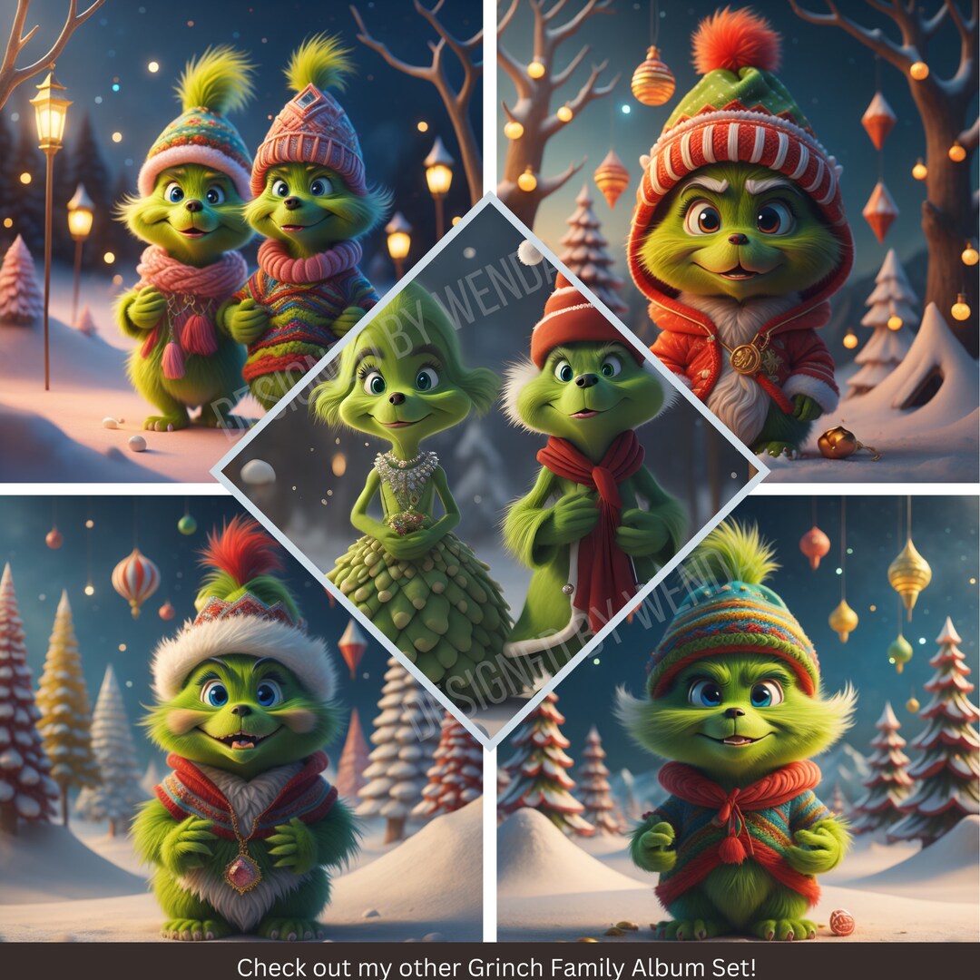 5 Grinch Family Album High Quality PNG, Digital Download, Digital Print ...