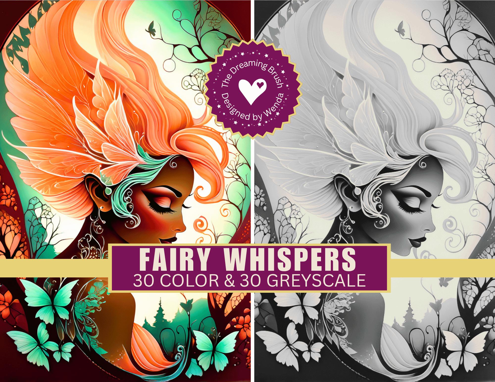 Fairy Whispers Fantasy Art Print for Junk Journaling, Scrapbooking ...