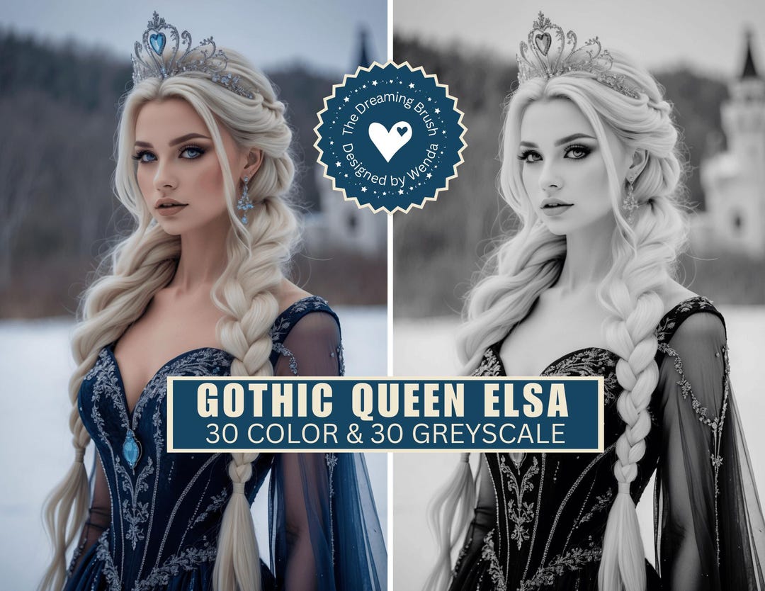 Queen Elsa Wonderland Junk Journal Kit, Dark Fantasy Art, Gothic ...