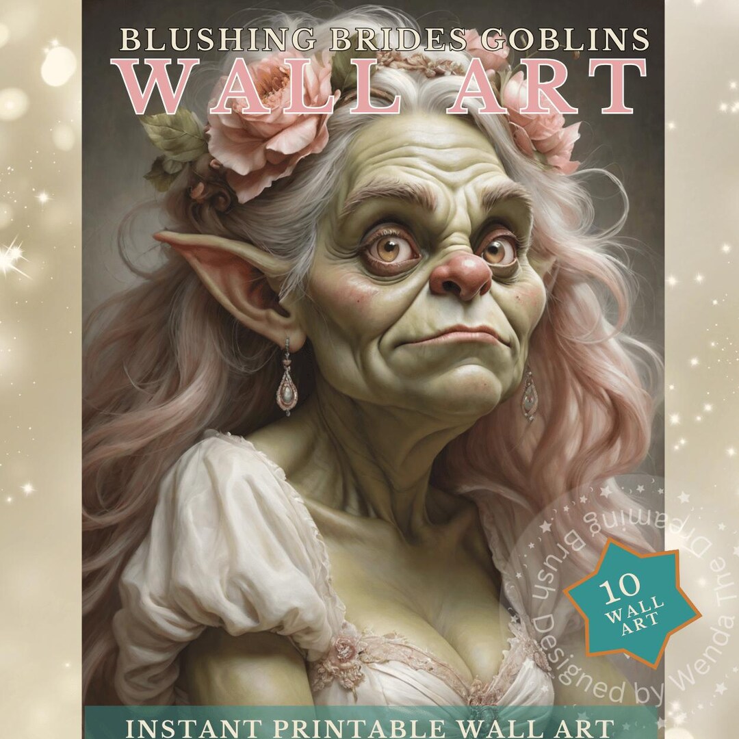 10 Blushing Bride Goblins Ogres Wall Art | Wedding Art | Print Quality ...