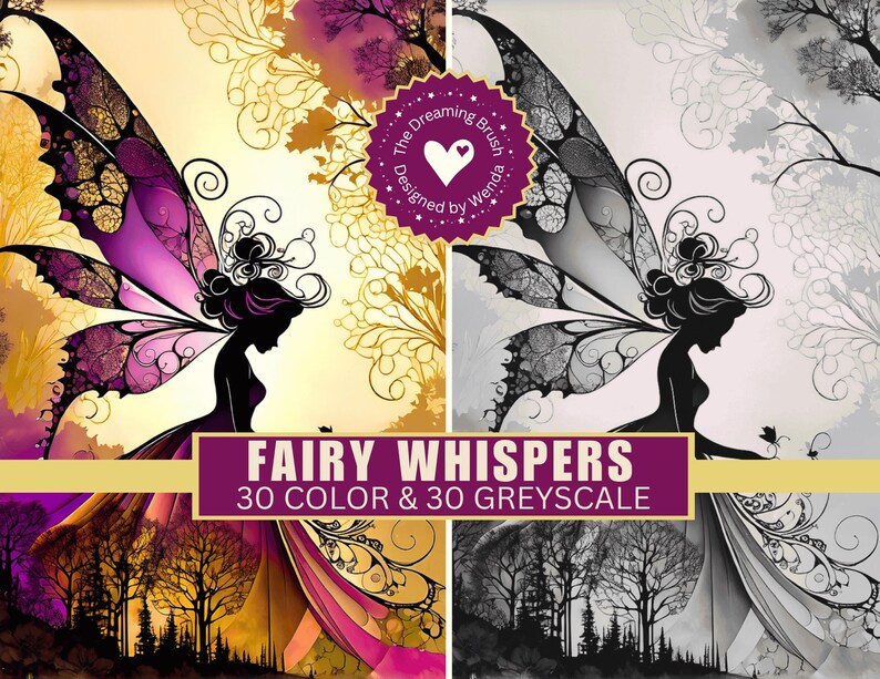 Fairy Whispers Fantasy Art Print for Junk Journaling, Scrapbooking ...