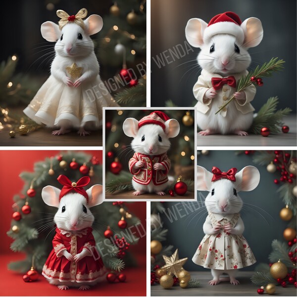 Christmas Mouse - Etsy