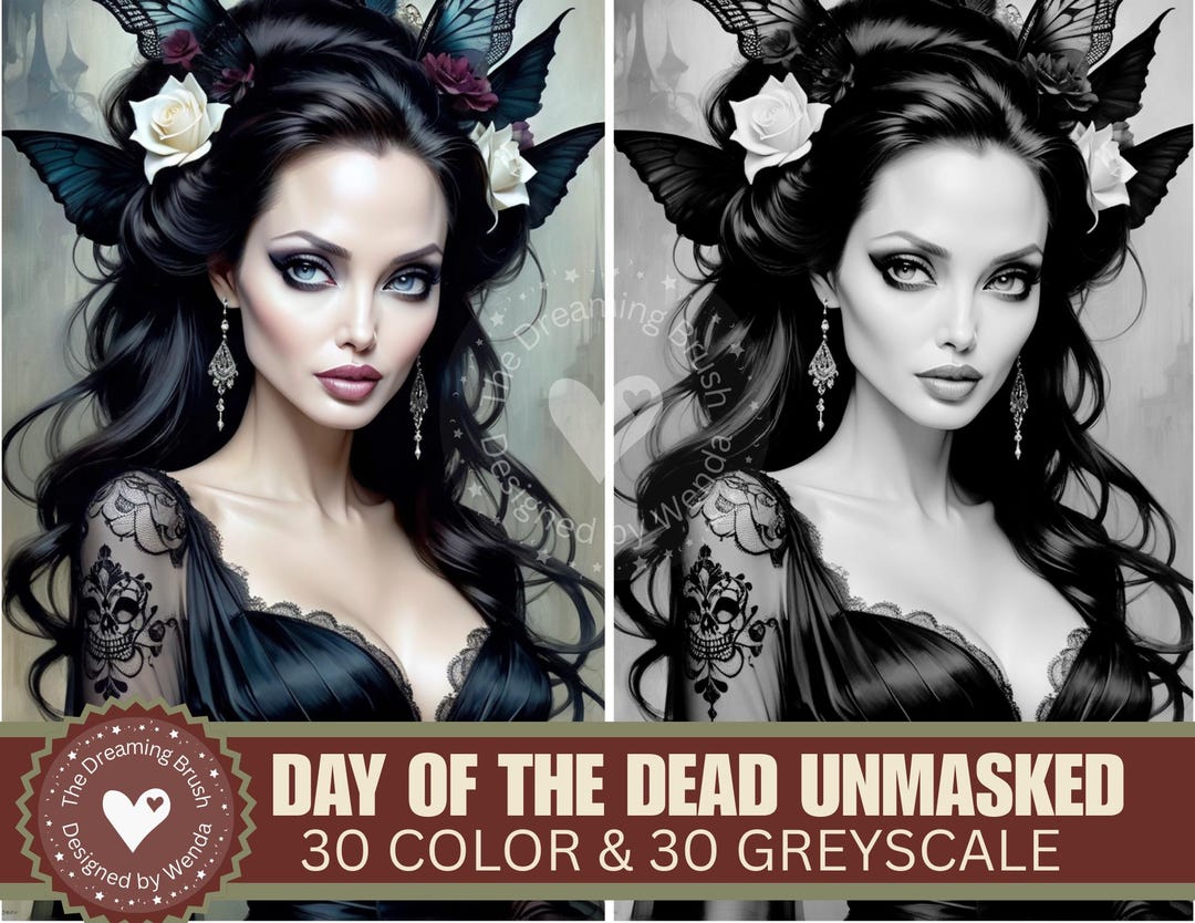 Gothic Vampire Bride Art Prints – Day of the Dead, 60 Designs (digital ...