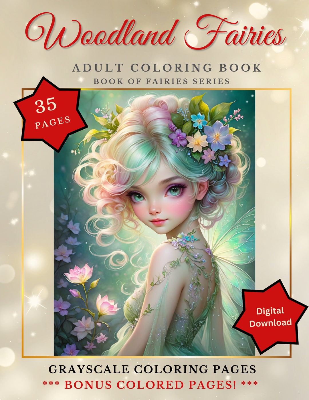 30 Spring Fairies & Flowers Theme Coloring Pages - Kids and Adult ...