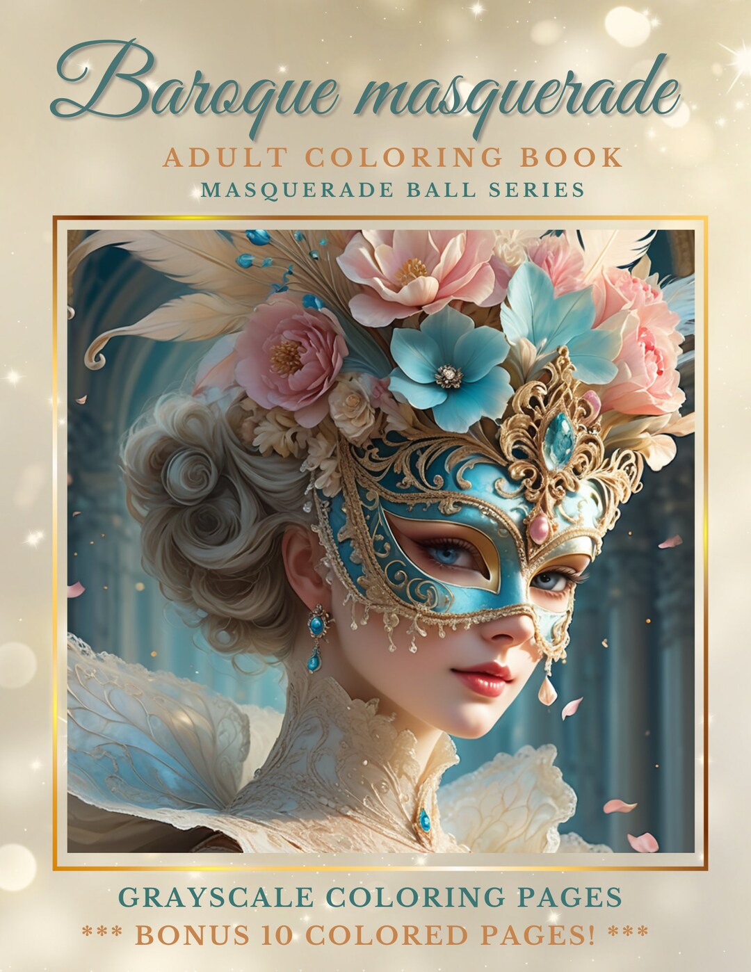 30 Masquerade Ball Adult Coloring Pages, Fairies Coloring Book, Gnome ...