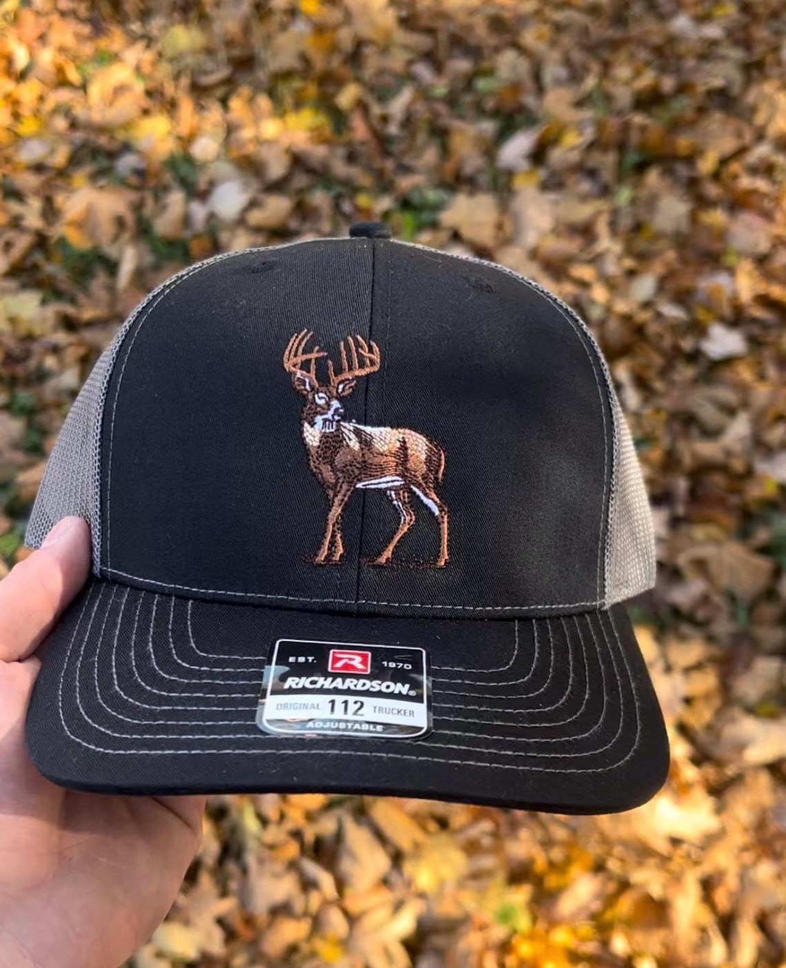 Black Richardson Whitetail Deer Hunting Hat for Men, Richardson 112 ...