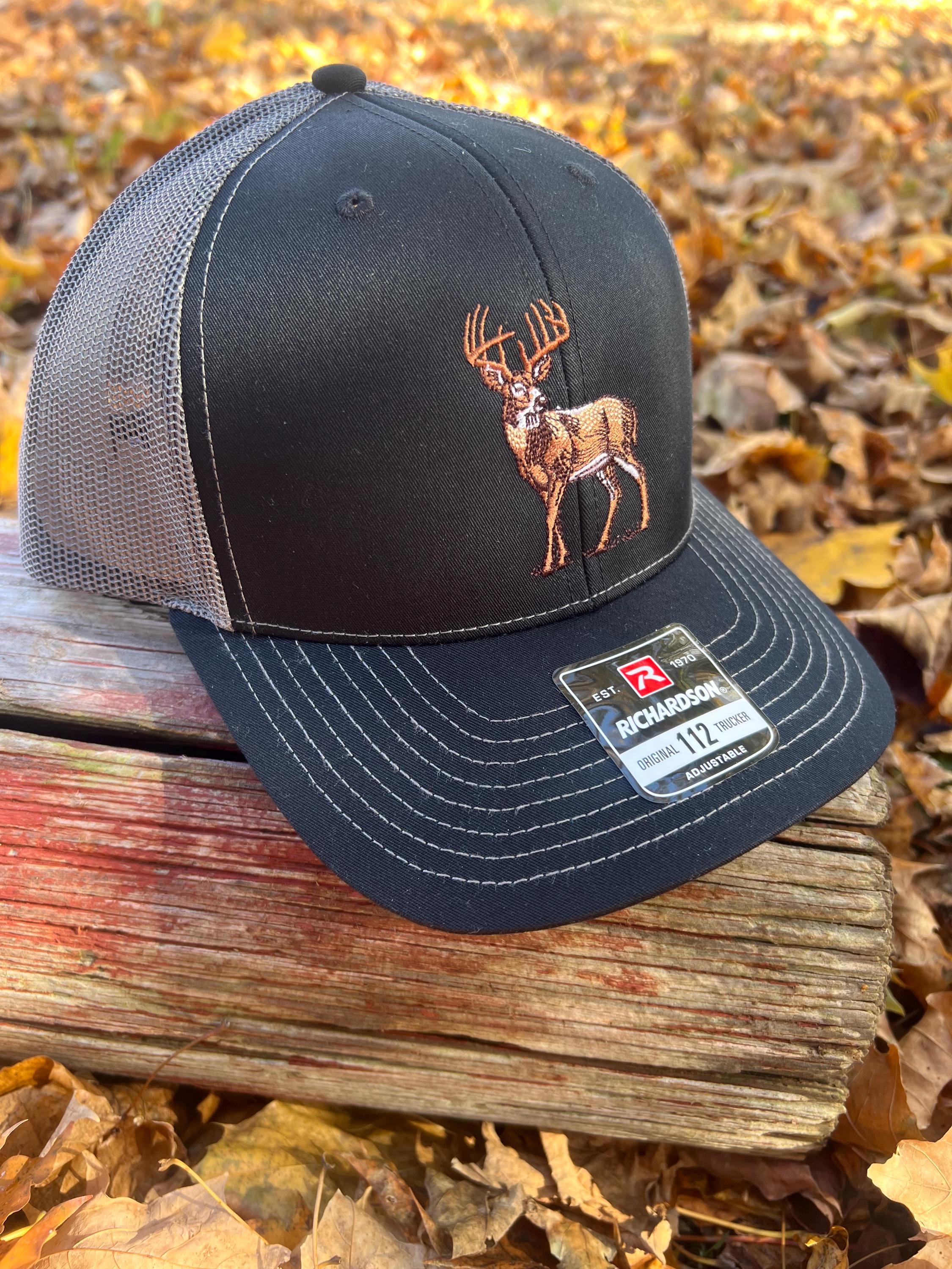Black Richardson Whitetail Deer Hunting Hat for Men, Richardson 112 ...