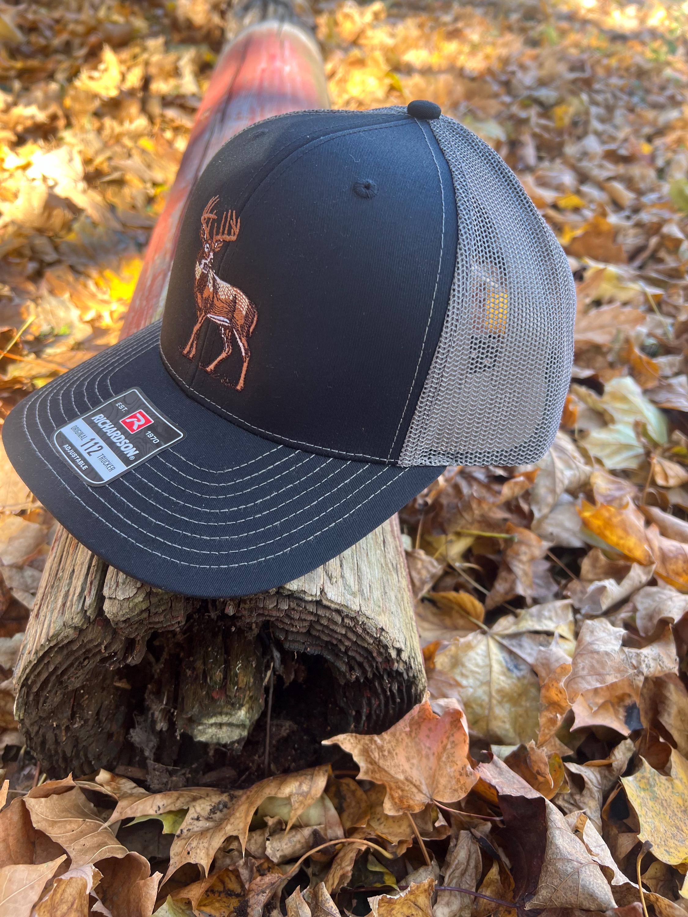 Black Richardson Whitetail Deer Hunting Hat for Men, Richardson 112 ...