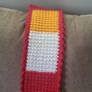 KANSAS CITY CHIEFS Handmade Scarf Made With Soft and Warm Yarn. Perfect ...