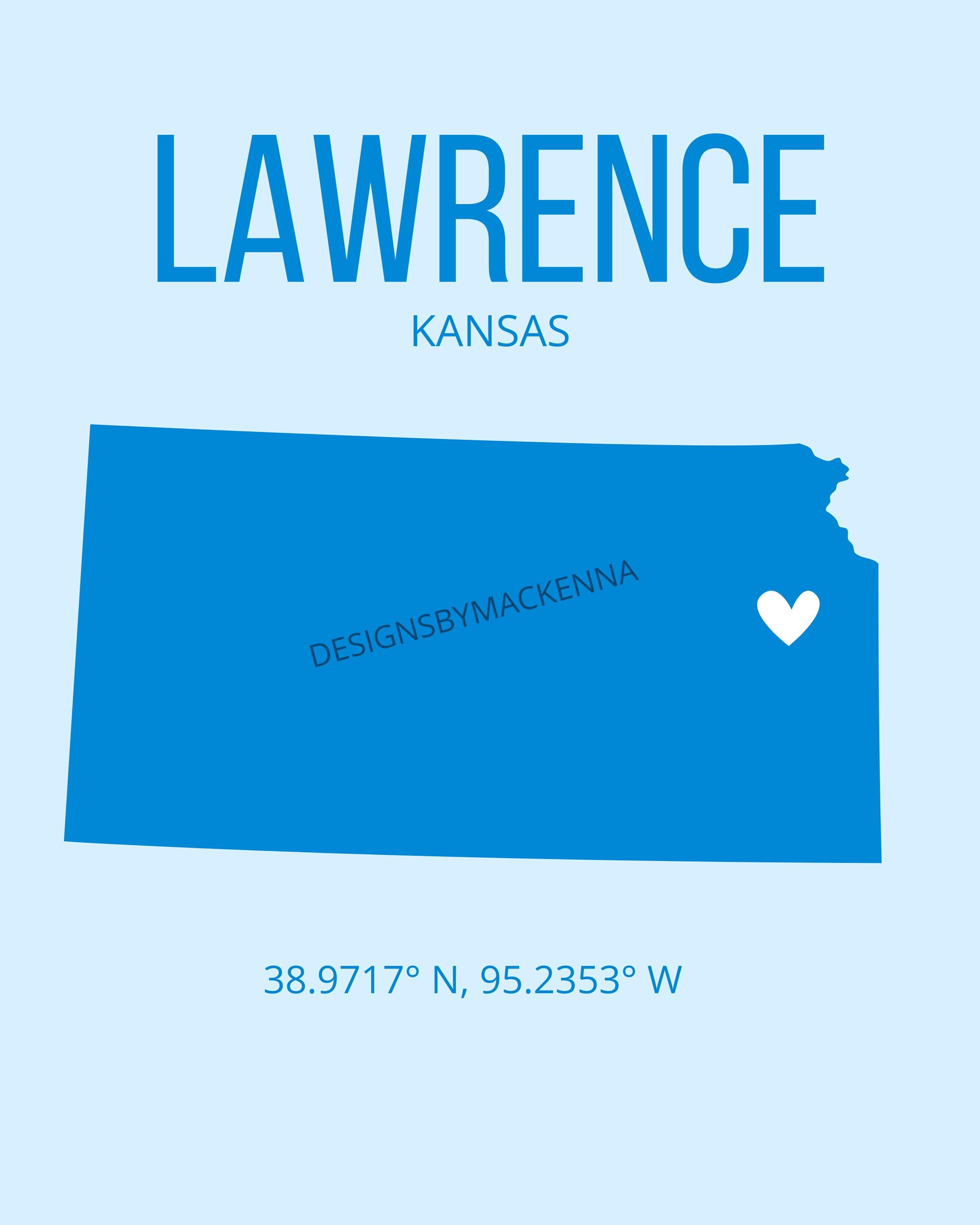 University of Kansas Blue Wall Art, Set of Six KU Prints - Etsy