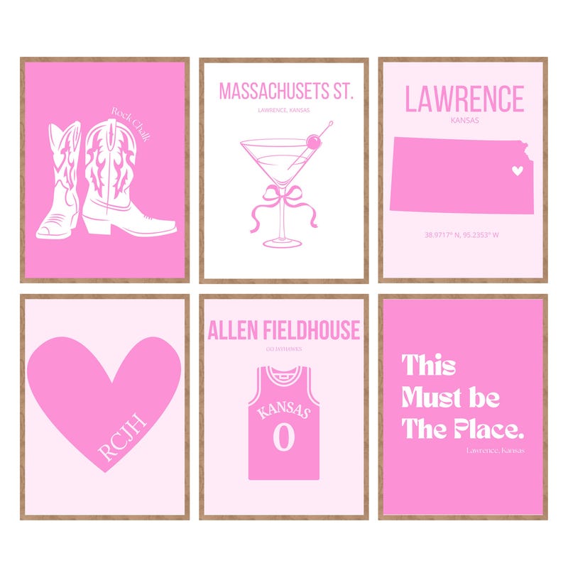 Ku Pink Wall Art - Etsy