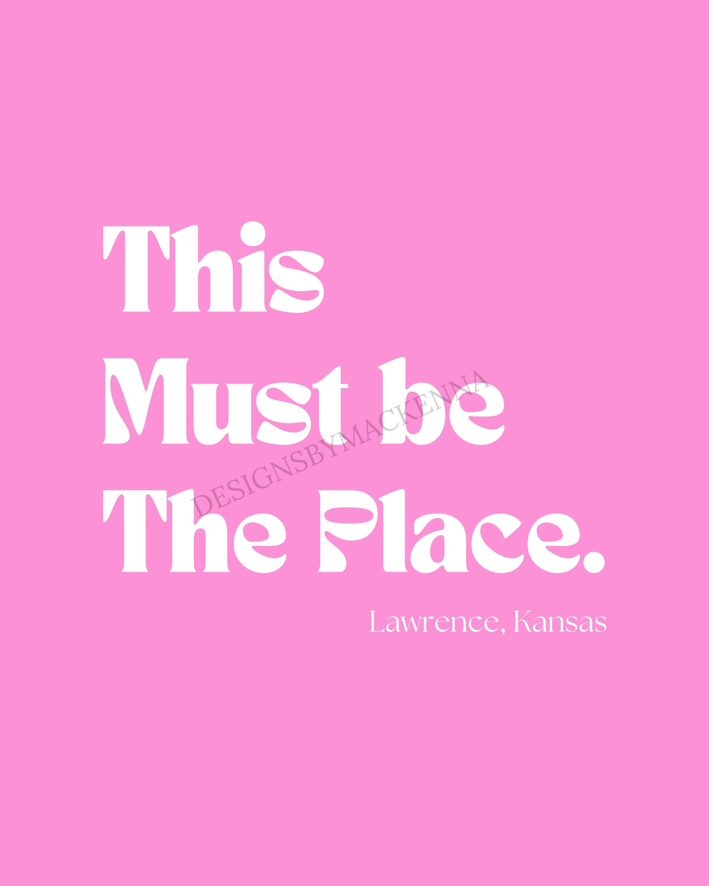 University of Kansas Pink Wall Art, Set of Six KU Prints - Etsy