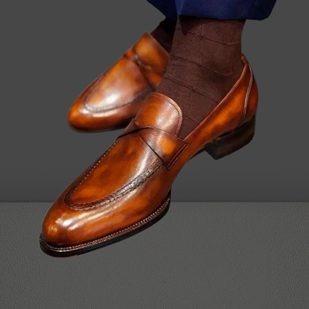 Bespoke Handmade Casual Loafers for Men | Custom Leather Moccasin Shoes ...