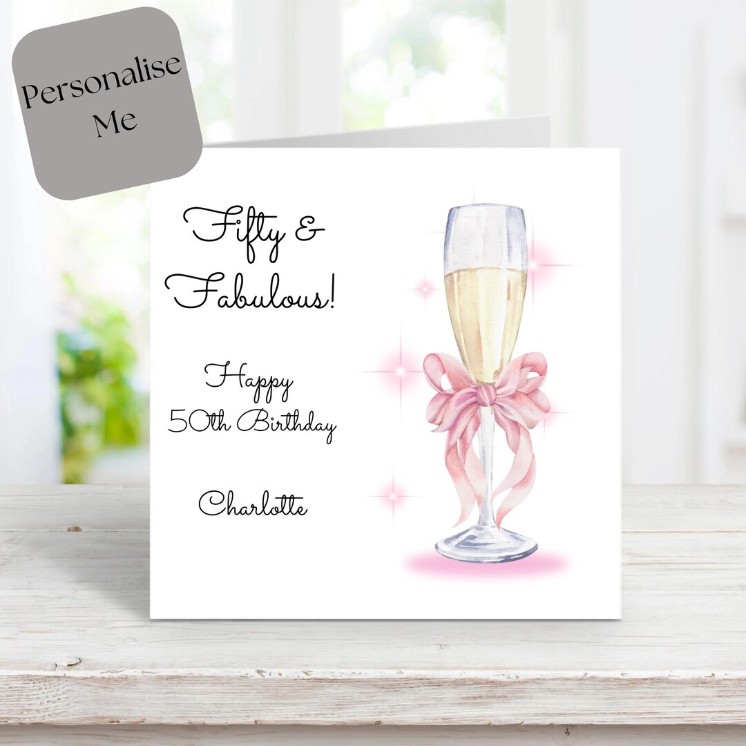 50th Birthday Card | Greetings Card | Birthday Day Card for Her ...